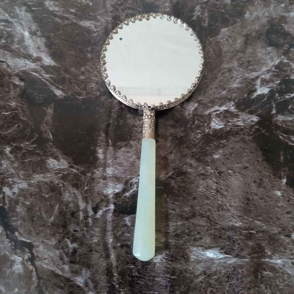 Bath & Body | Vintage Jade Asian Hand Mirror | Poshmark